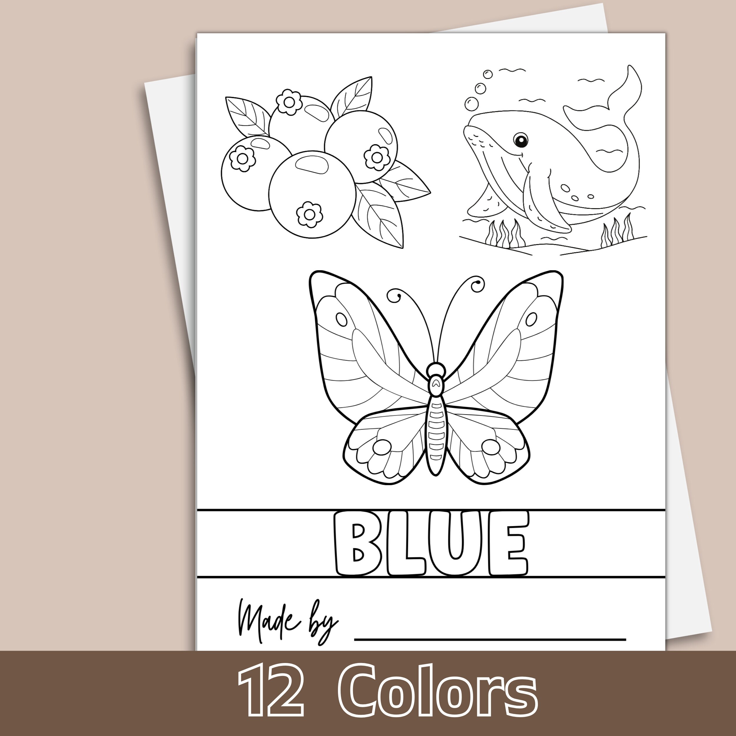 Baby's First Colors Book: DIY Coloring Pages (instant Download) - Etsy