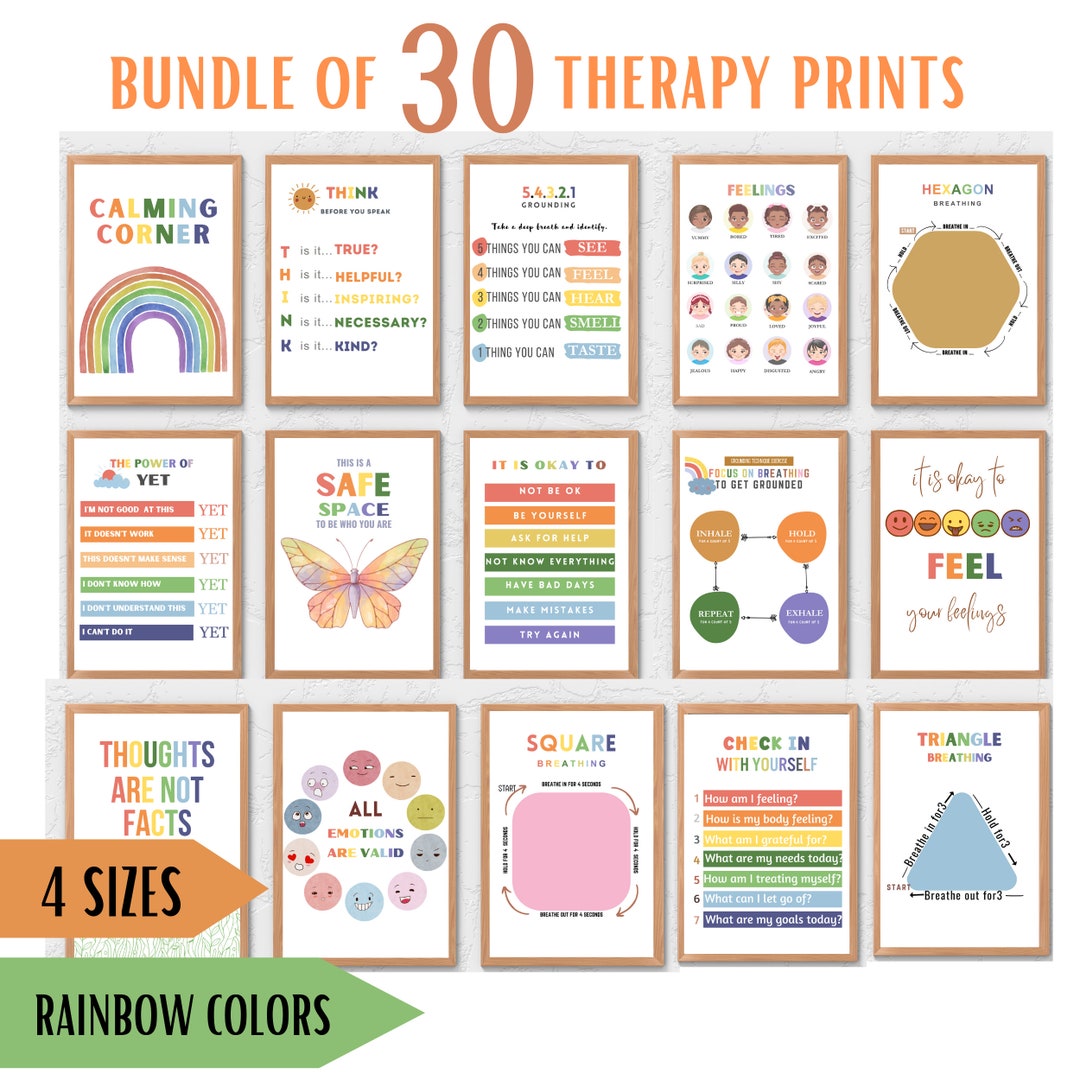 30 RAINBOW School Counseling Posters School Counselor Office Decor ...