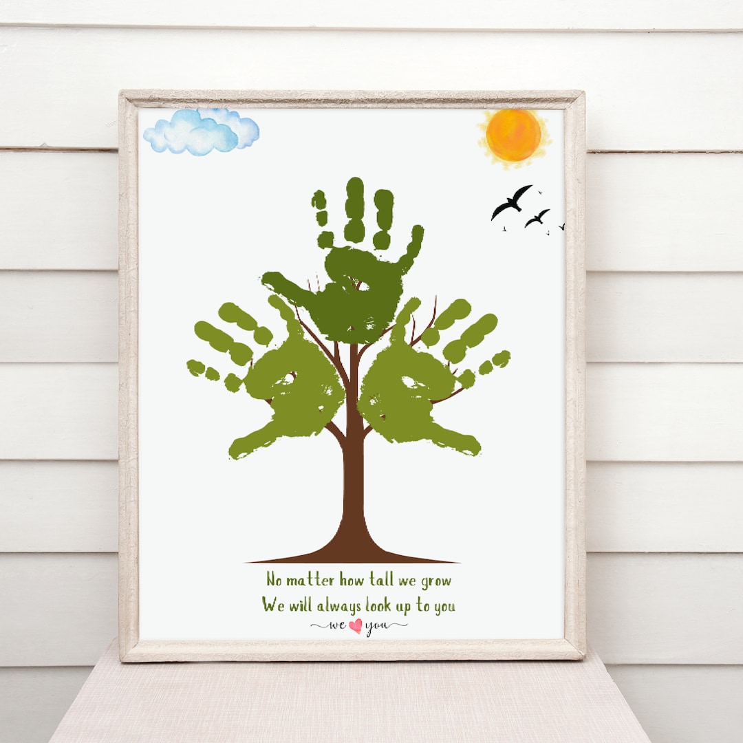 Father's Day Handprint Tree Art: DIY Keepsake Gift (digital Download ...