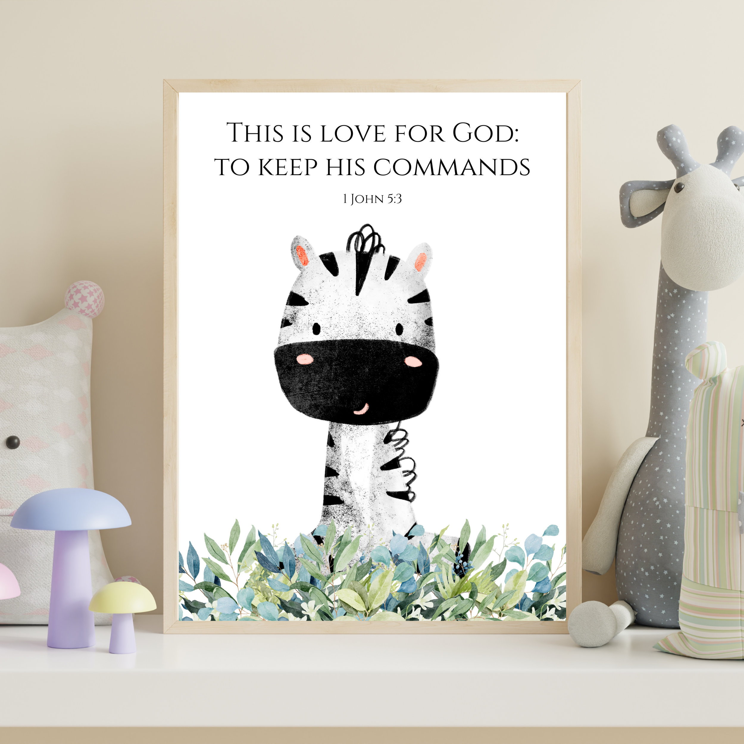 Bible Verse Nursery Wall Art, Christian Nursery Decor, Printable ...