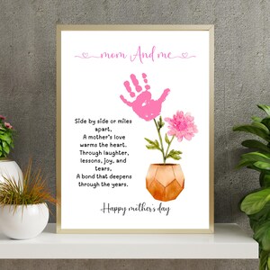 Mothers Day Handprint Craft Printable, Mothers Day Poem, Gift From Kids ...
