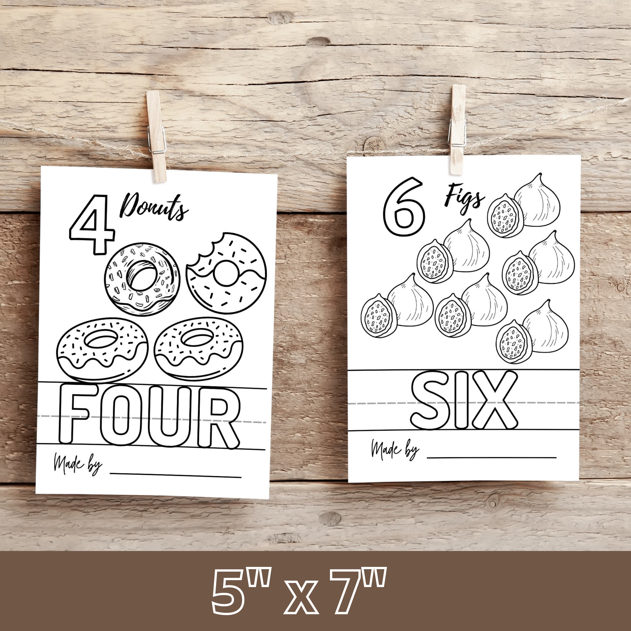 Numbers Book Baby Shower Game 123 Coloring Book Babys First 123 Animal ...