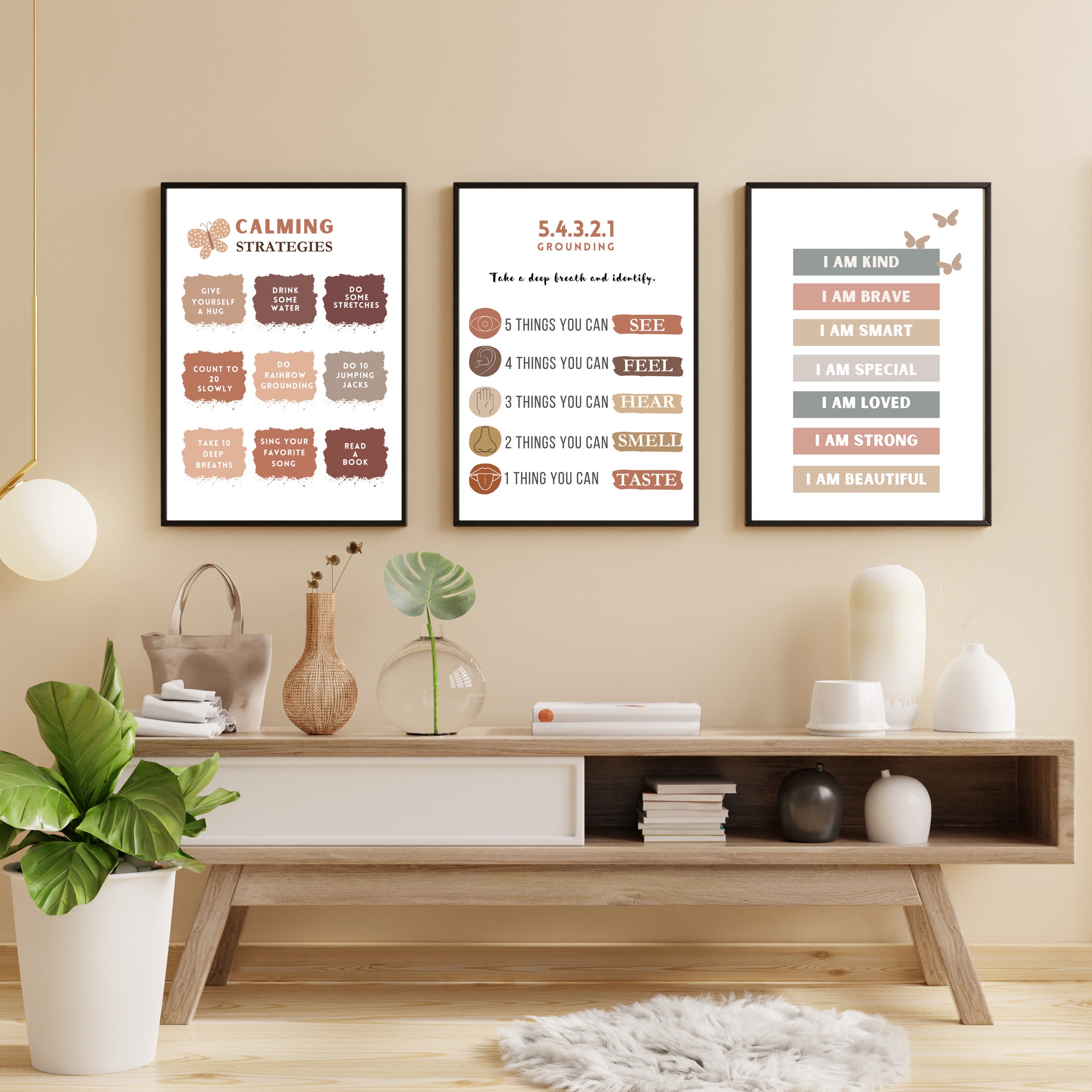 Boho School Counseling Posters: Therapy Office Decor (digital Download ...