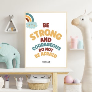 Kids Bible Verse Wall Art Prints: Sunday School Decor (set of 6 ...