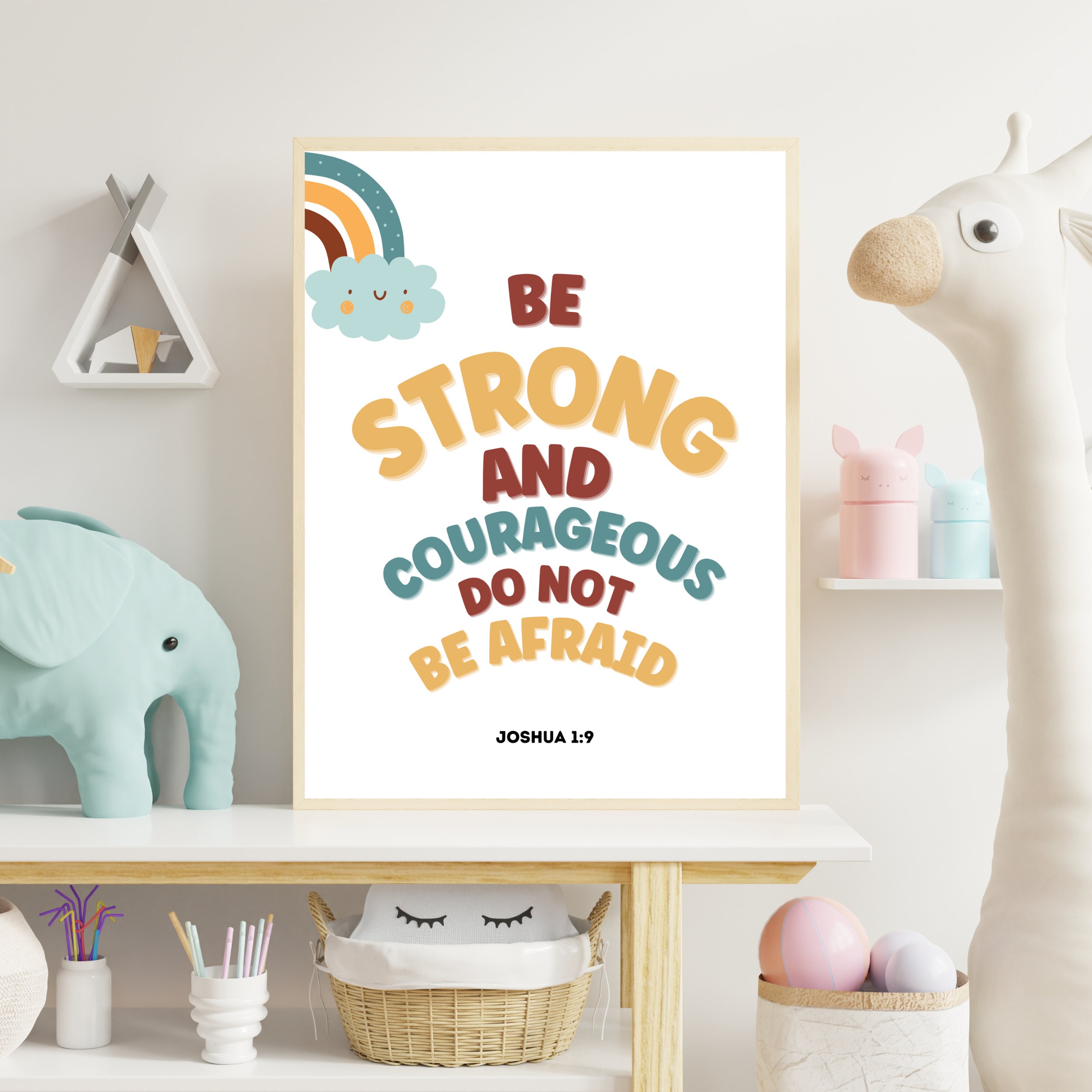 Kids Bible Verse Wall Art Prints Sunday School Decor Christian ...