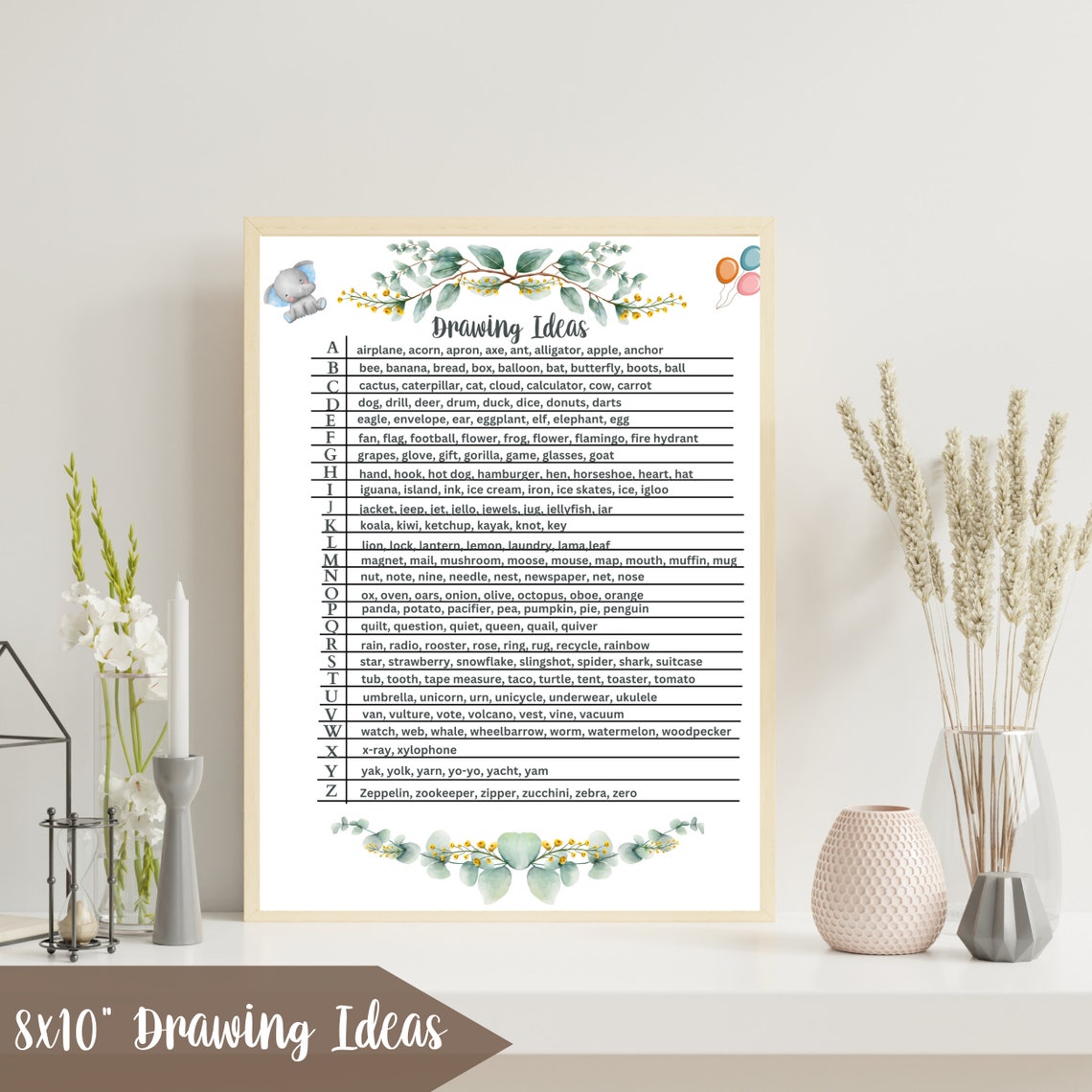 Printable Baby Shower ABC Book Template Alphabet Cards DIY - Etsy