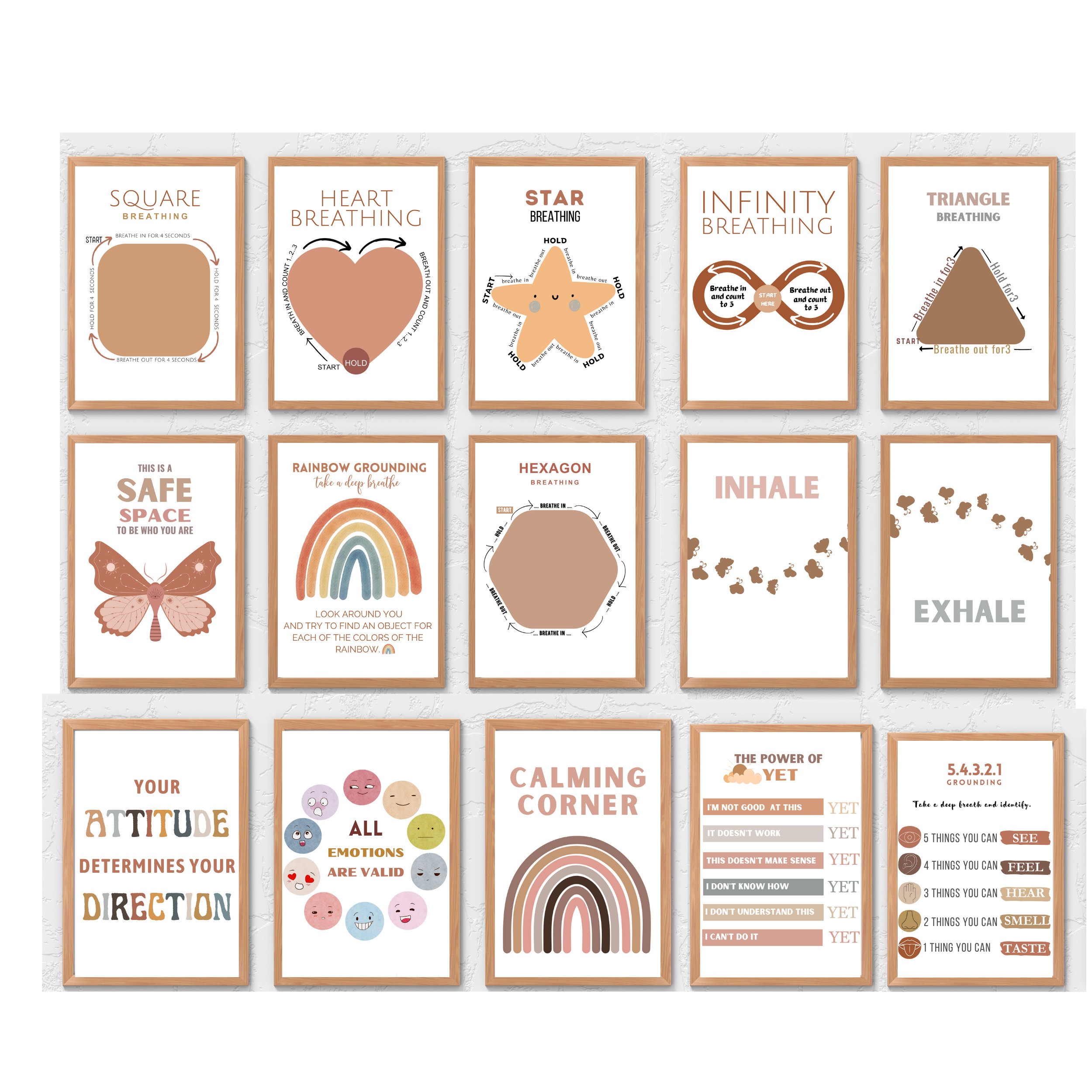 Boho School Counseling Posters: Therapy Office Decor (digital Download ...