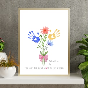 Mothers Day Handprint Craft Flower Handprint Art Birthday Activity ...