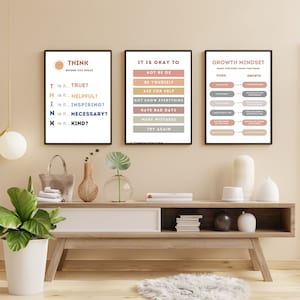 Set of 12 Boho Calming Corner Posters Classroom Calm Down Skills ...