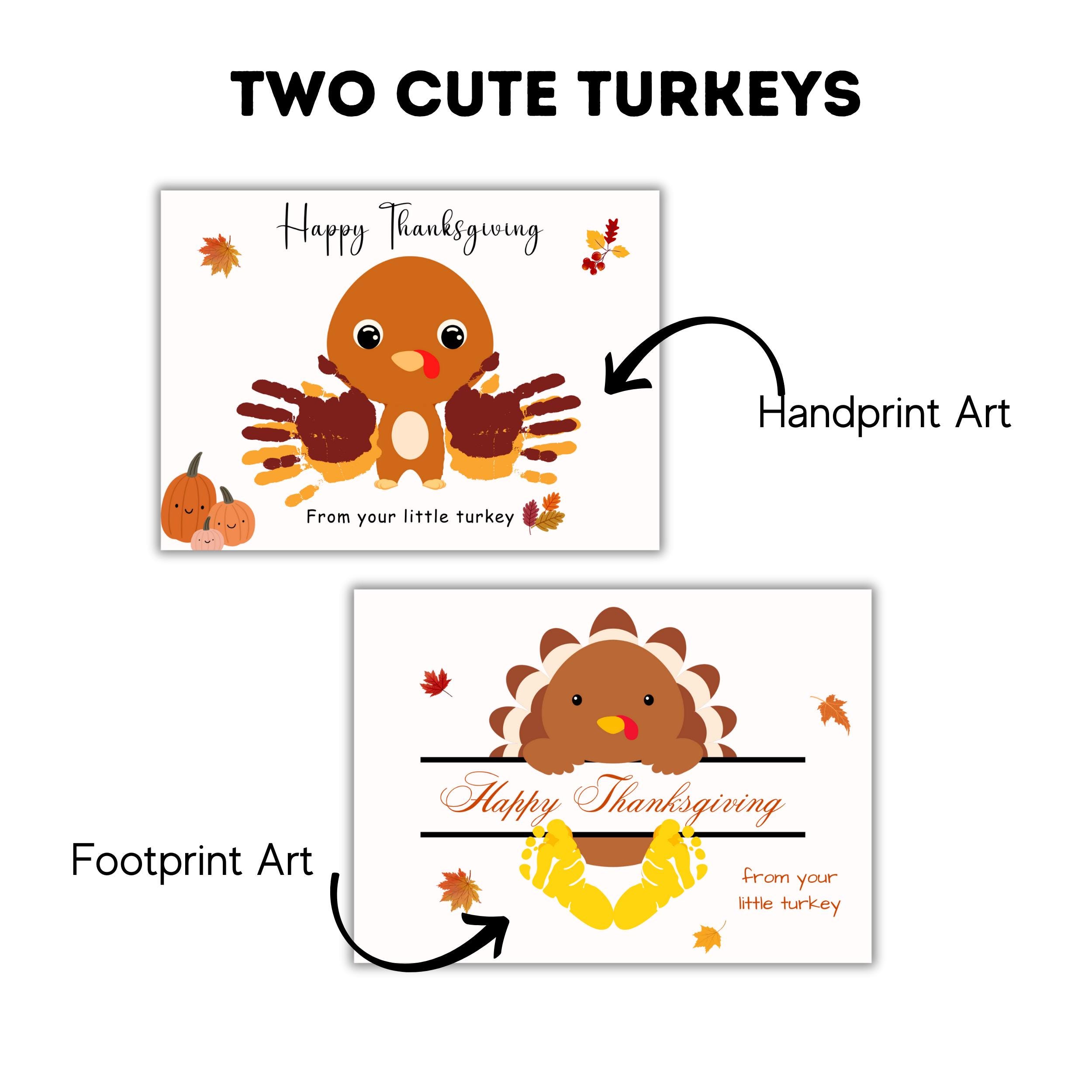 Thanksgiving Handprint Turkey Art, Fall Keepsake (digital Download) - Etsy