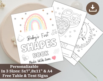 Baby's First Shapes and Colors Book, Instant Download Coloring Activity ...