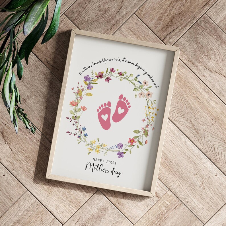 Mother's Day Handprint Keepsake Art, Personalized Gift for Mom & Nana ...
