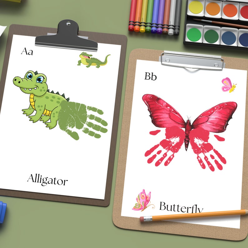 Handprint Alphabet Book: A-Z Phonic Art, Nursery Activity (digital ...
