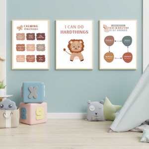 Set of 12 Boho Calming Corner Posters Classroom Calm Down Skills ...