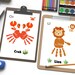 Animal Book Alphabet Handprint Art DIY Keepsake, ABC Footprint Craft ...