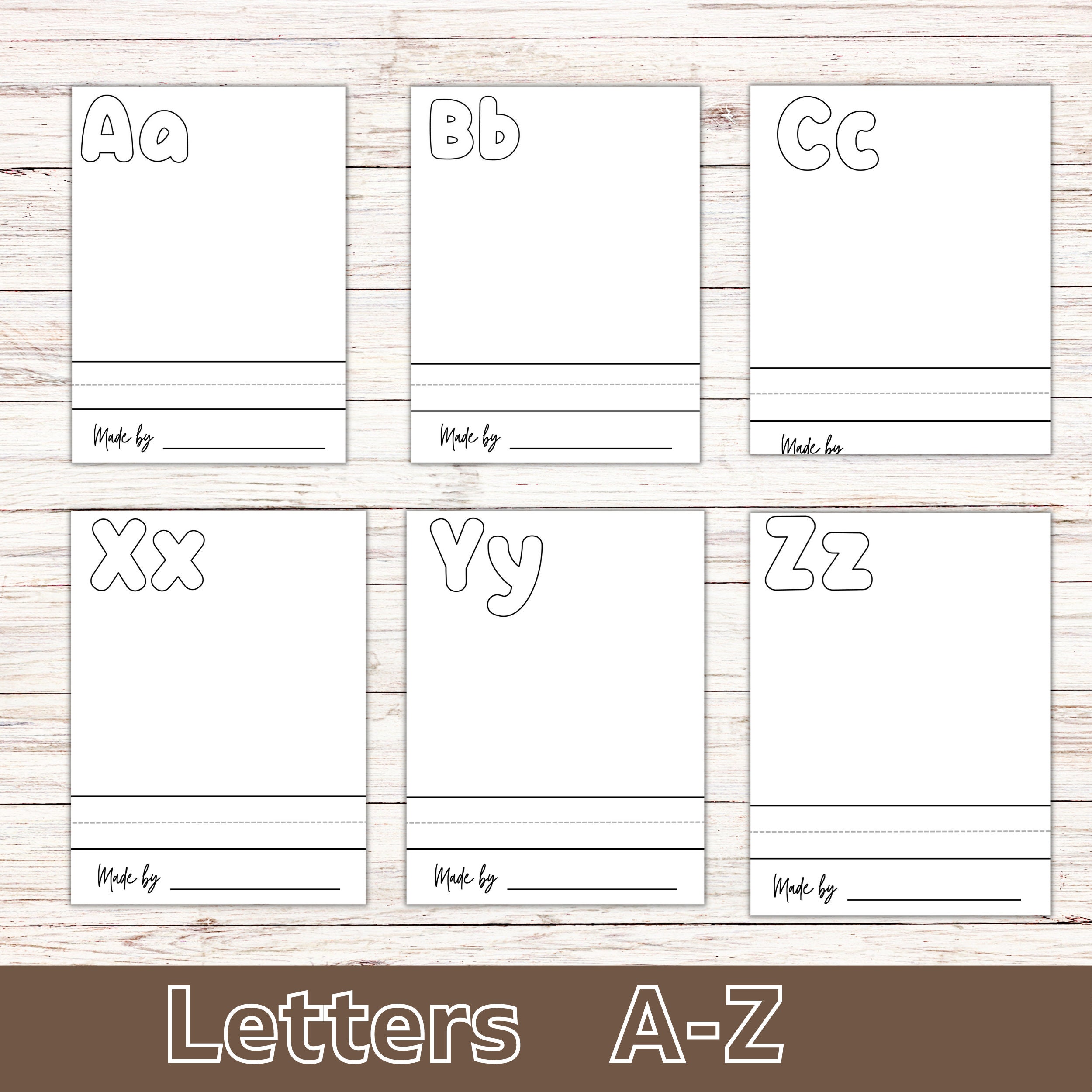 ABC Baby Shower Book Blank Alphabet Book Baby Shower Activity Babys ...