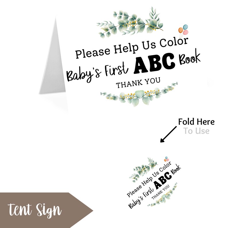 Printable Baby Shower ABC Book Template Alphabet Cards DIY - Etsy