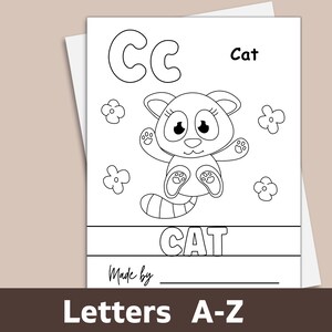 Jungle Baby Shower ABC Book, Greenery Printable Activity Coloring Pages ...