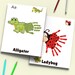 Animal Book Alphabet Handprint Art DIY Keepsake, ABC Footprint Craft ...
