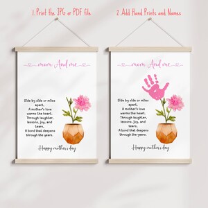 Mothers Day Handprint Craft Printable, Mothers Day Poem, Gift From Kids ...