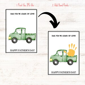 Fathers Day Handprint Craft Bundle, DIY Keepsake Printable, Father’s ...