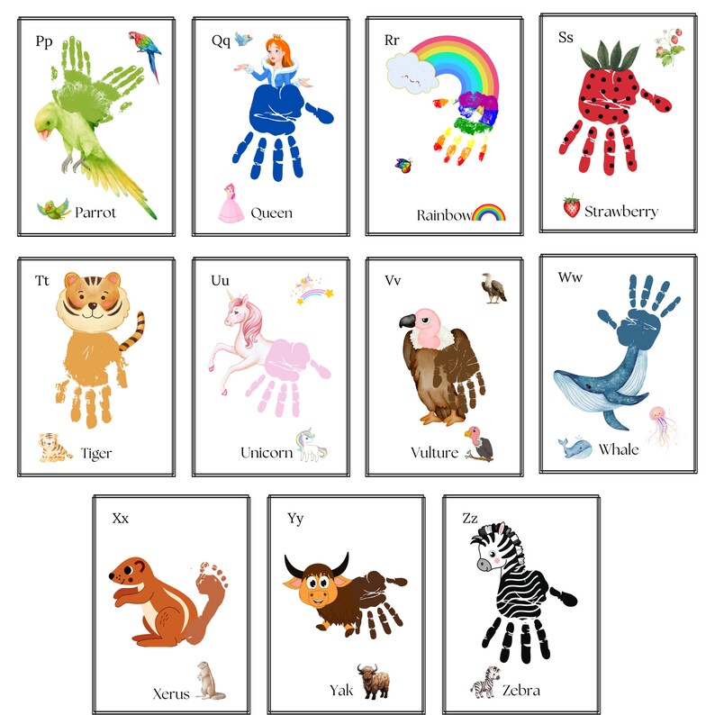 Alphabet Handprint Art: A-Z Keepsake Craft (digital Download) - Etsy