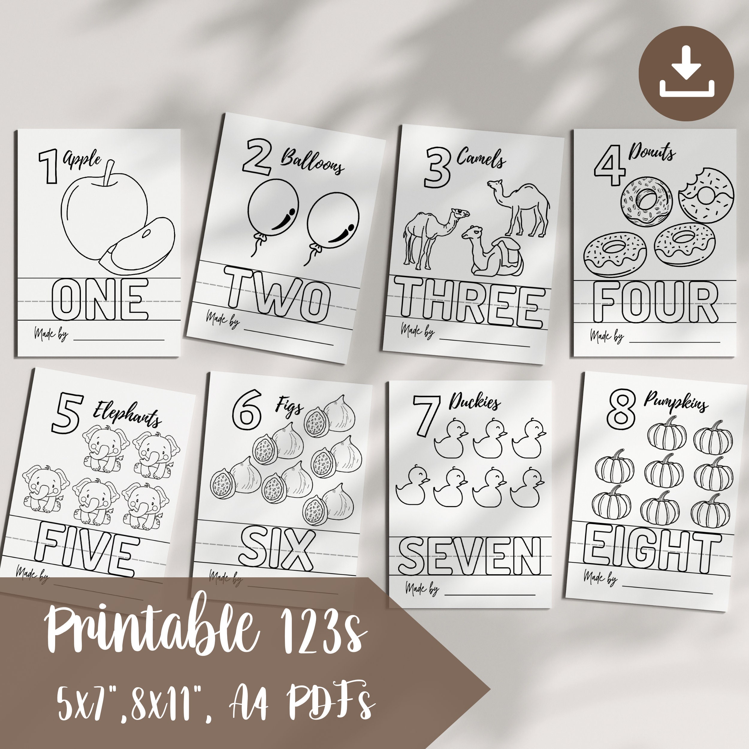 Personalized ABC 123 Colors Baby Coloring Book (digital Download) - Etsy