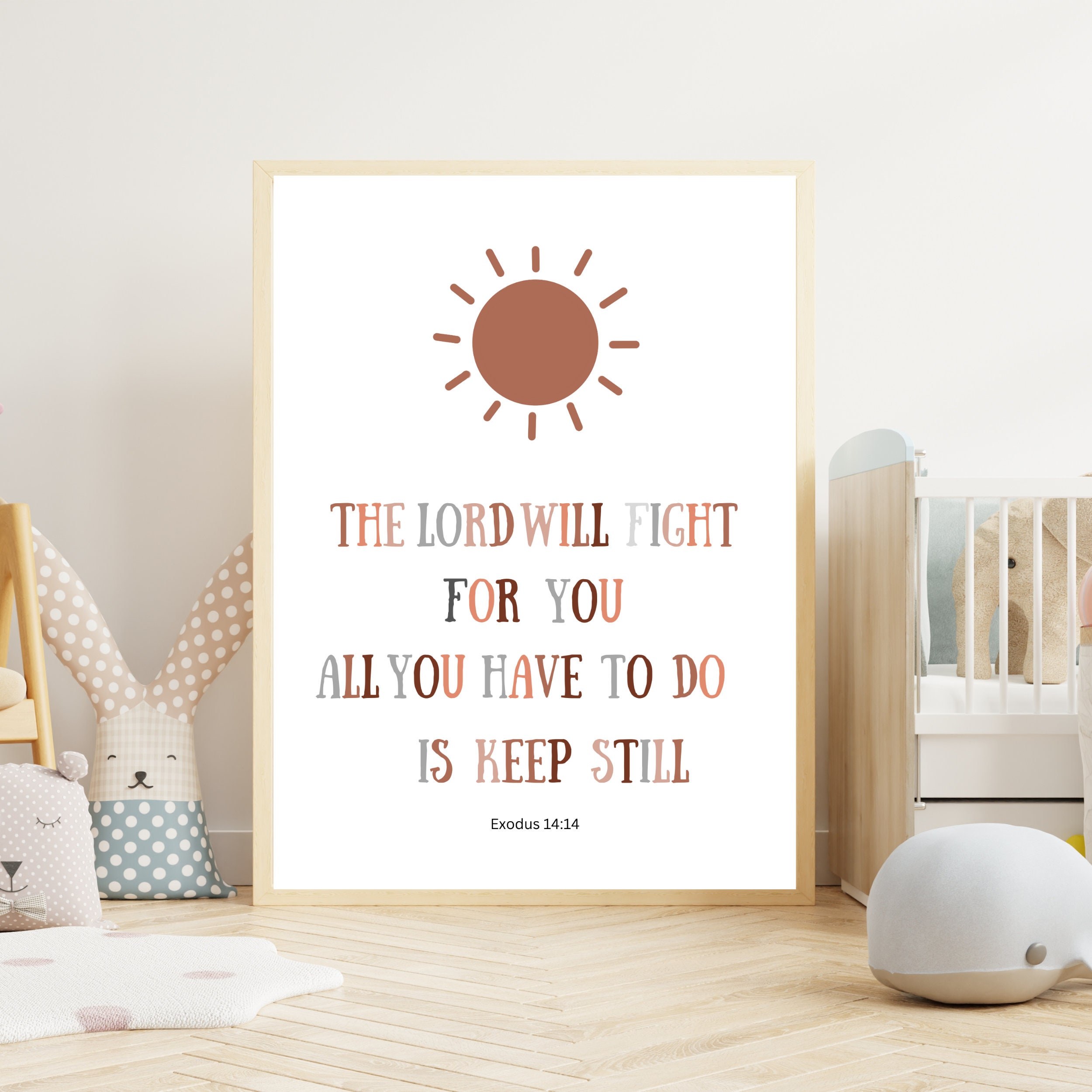 Christian Boho Nursery Prints: Bible Verse Wall Art Set (digital ...