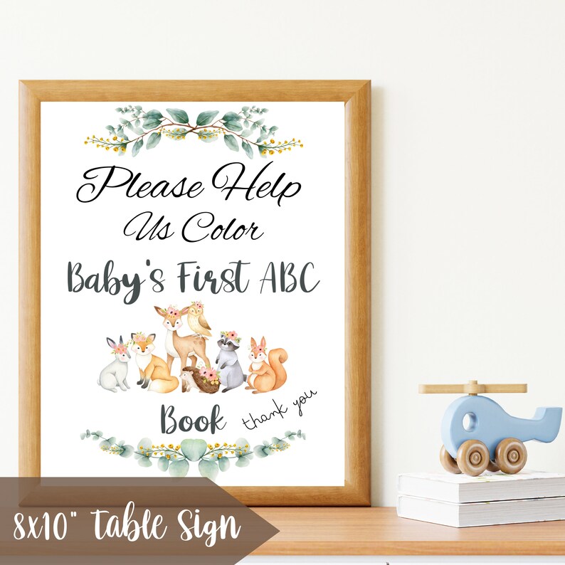 ABC Baby Shower Book Blank Alphabet Book Baby Shower Activity Babys ...