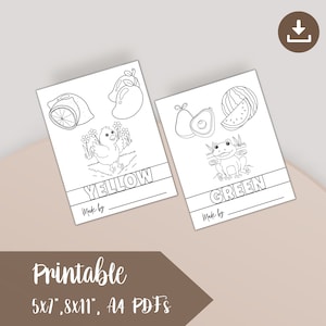 Baby's First Colors Book, Kid's Coloring Pages, DIY Baby Shower ...