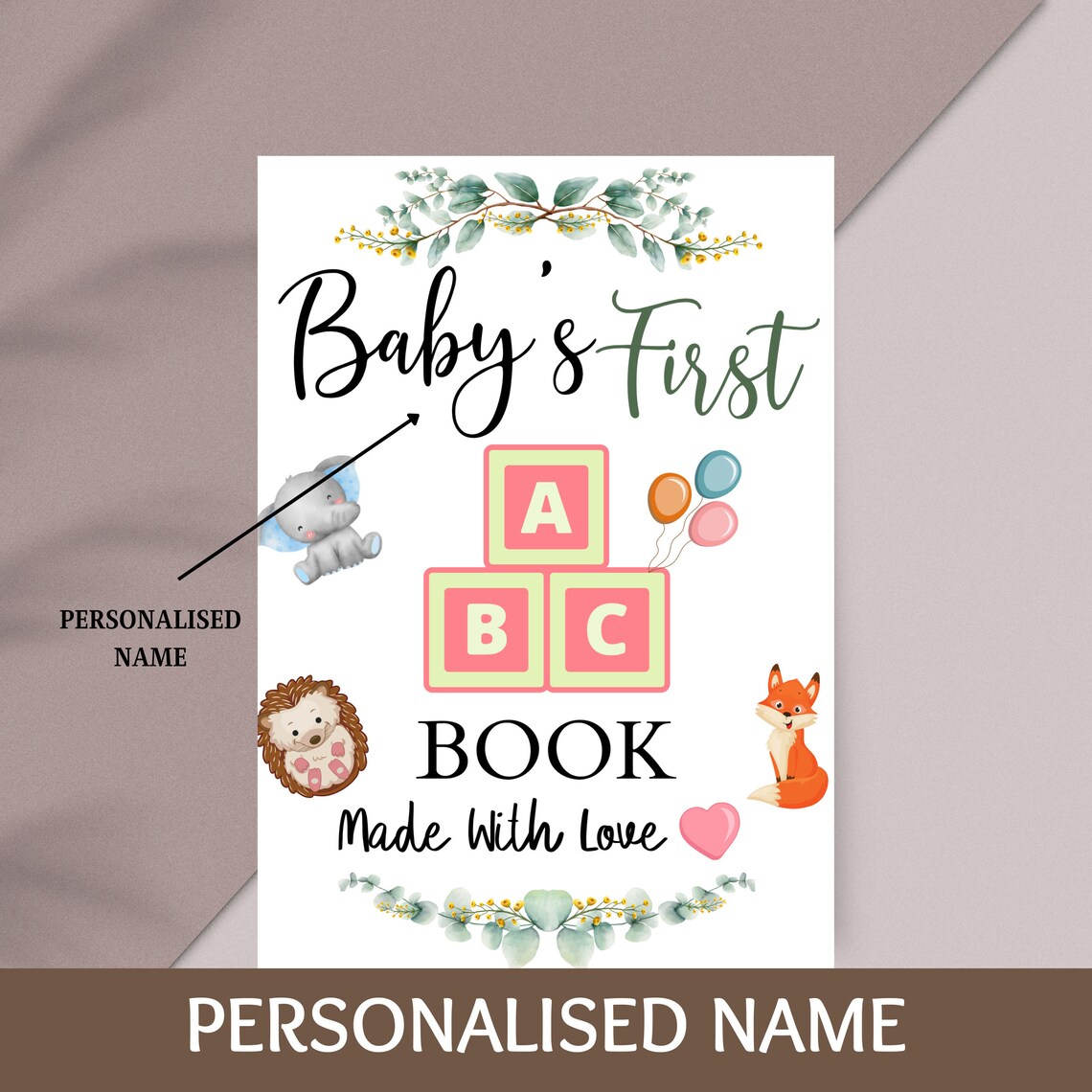 Printable Baby Shower ABC Book Template Alphabet Cards DIY - Etsy
