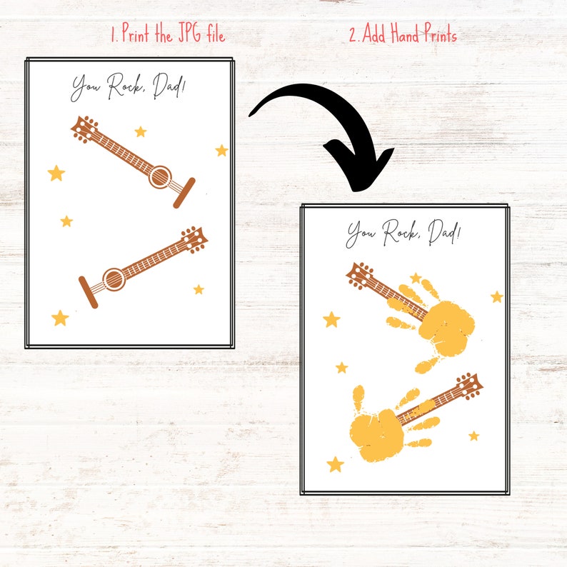 Fathers Day Handprint Craft Bundle, DIY Keepsake Printable, Fathers Day ...