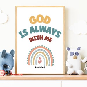 Kids Bible Verse Wall Art Prints: Sunday School Decor (set of 6 ...