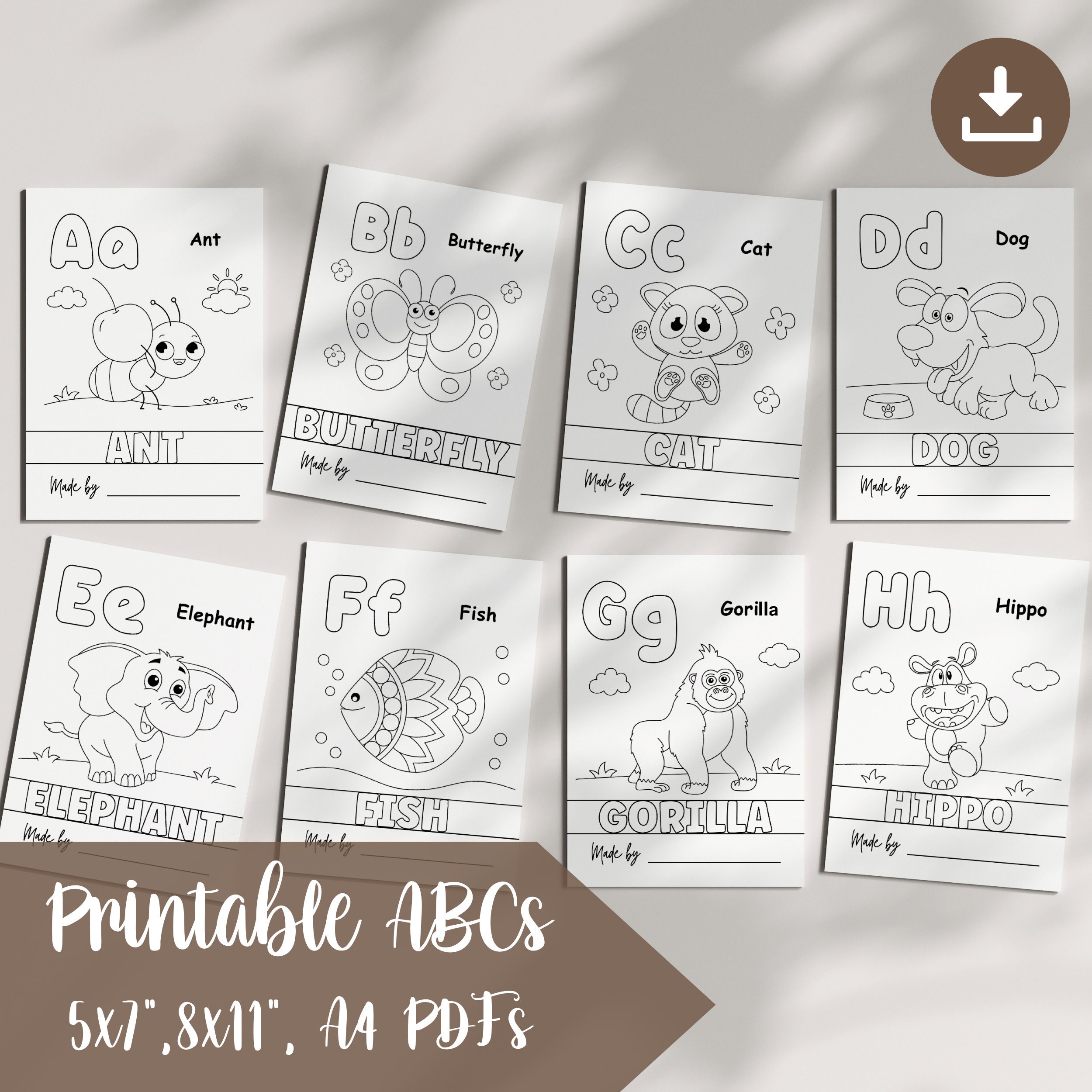 Personalized ABC 123 Colors Baby Coloring Book (digital Download) - Etsy