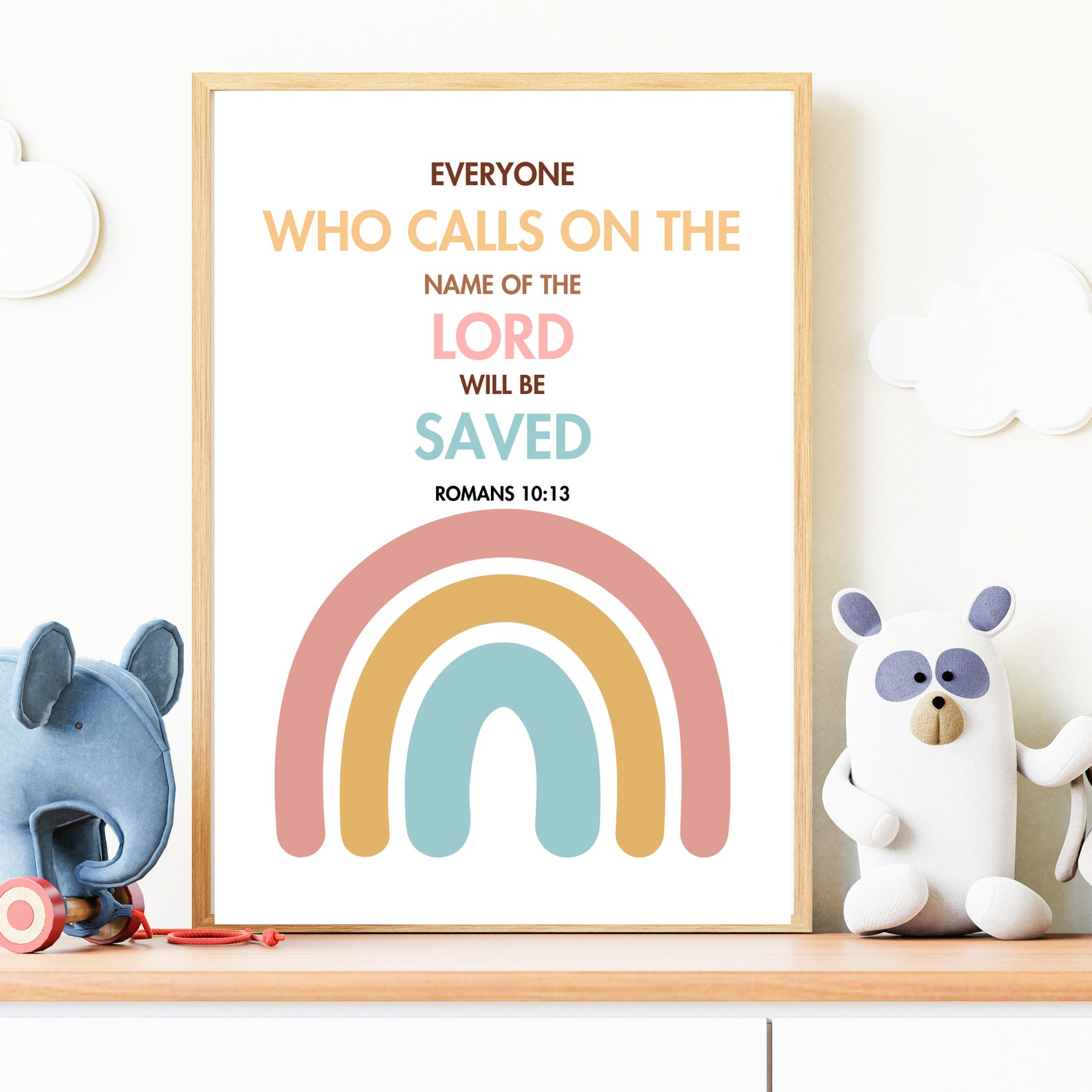 Church Nursery Decor Kids Bible Verse Poster Boho Sunday School Decor ...