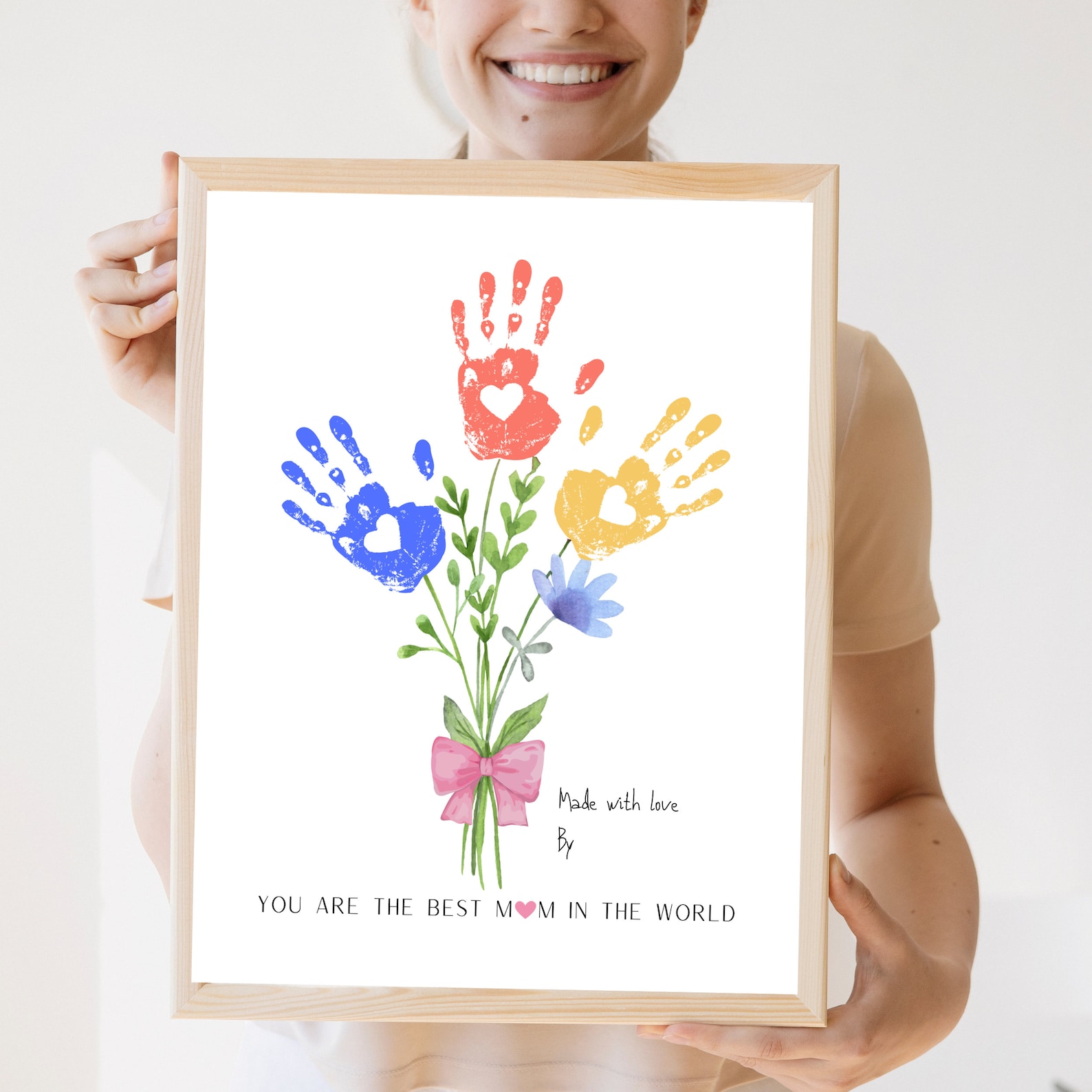 Mothers Day Handprint Craft Flower Handprint Art Birthday Activity ...