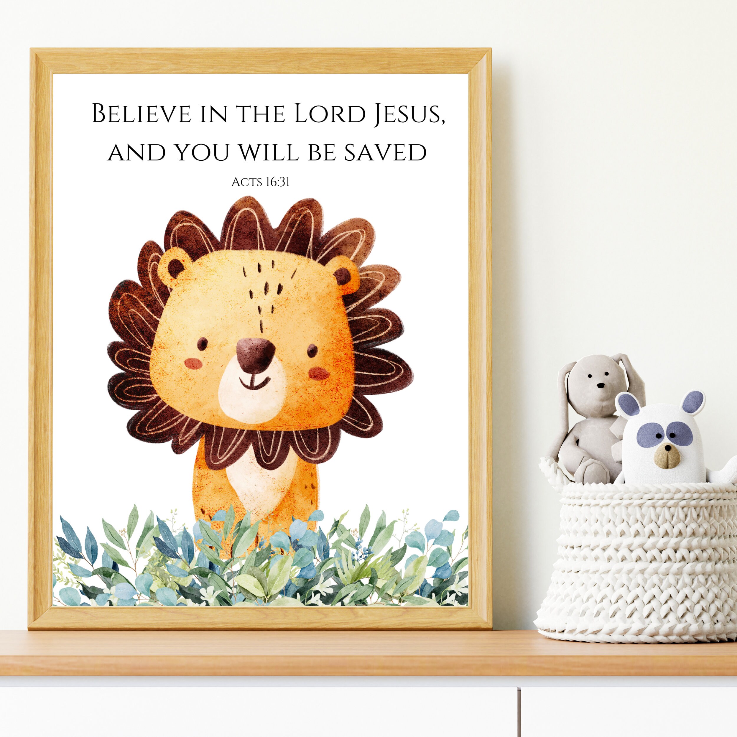 Bible Verse Nursery Wall Art, Christian Nursery Decor, Printable ...