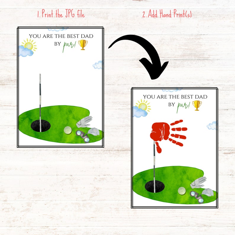 Fathers Day Handprint Craft Bundle, DIY Keepsake Printable, Fathers Day ...