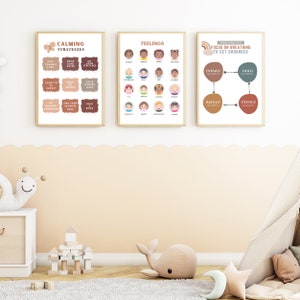 Set of 12 Boho Calming Corner Posters Classroom Calm Down Skills ...