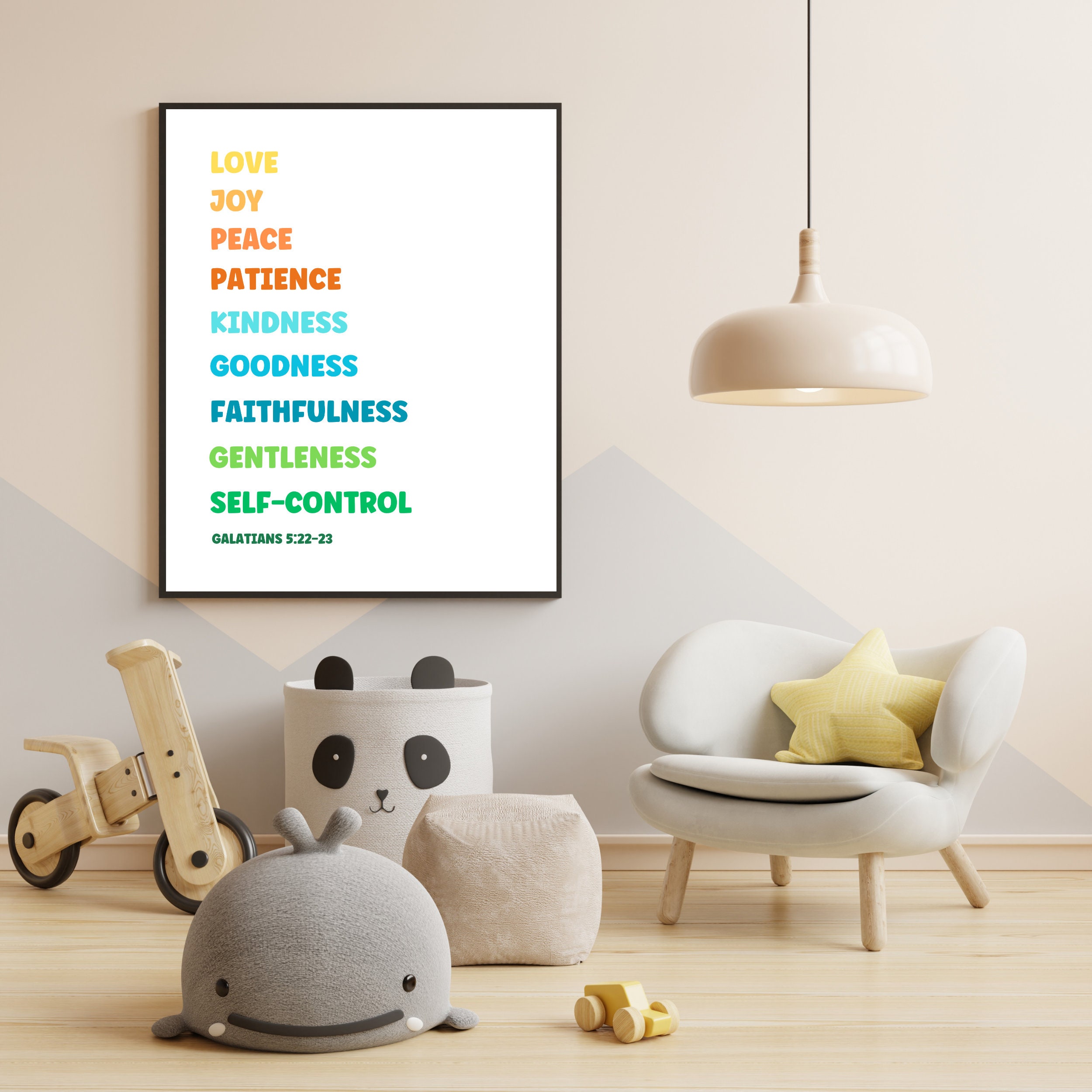 Fruit of the Spirit Wall Art, Bible Verse Wall Decor, Printable Sign ...