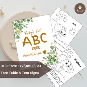 ABC Coloring Book | Animal Alphabet Book Printable | Alphabet Coloring ...