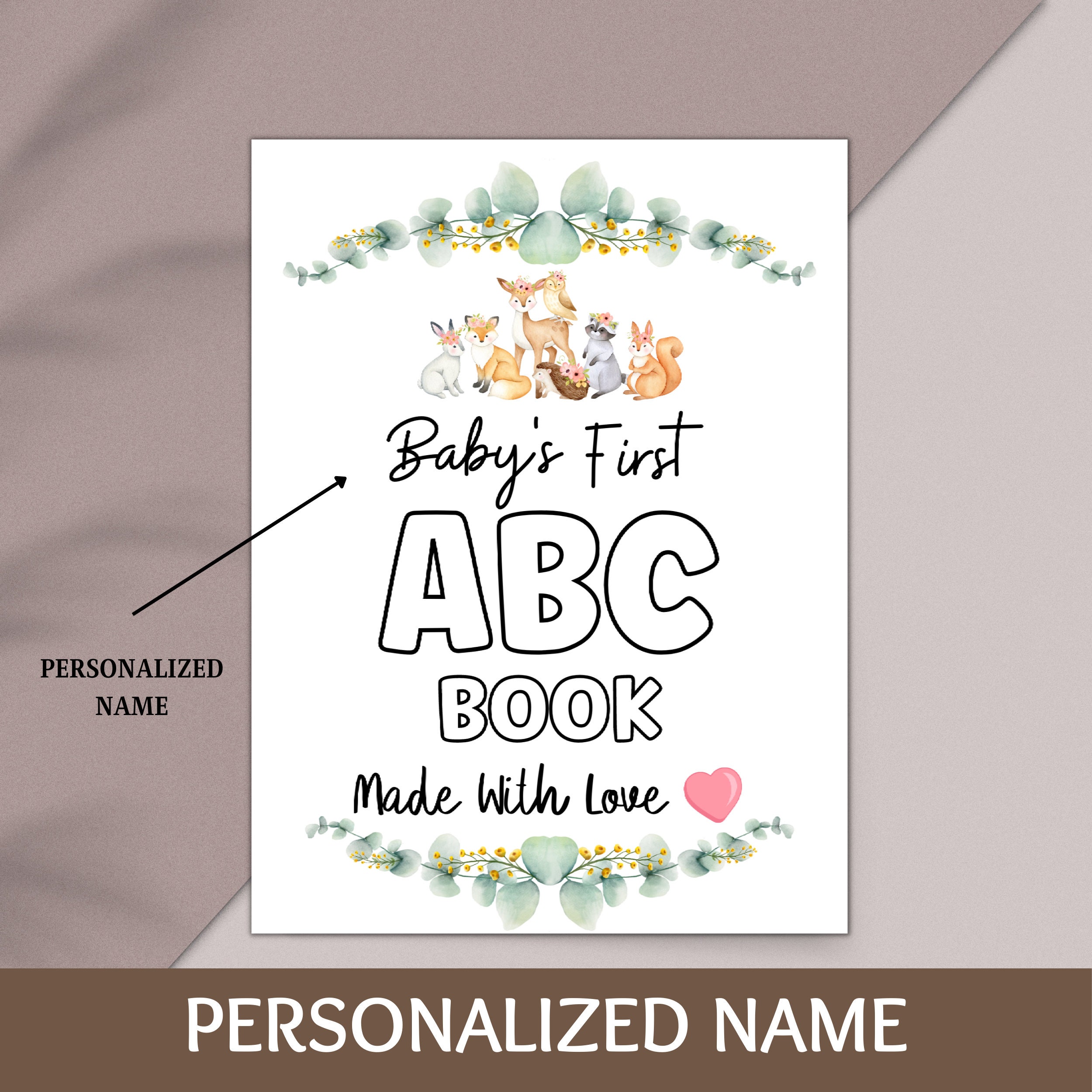 ABC Baby Shower Book Blank Alphabet Book Baby Shower Activity Babys ...