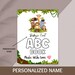 Safari ABC Coloring Book: Printable Baby Shower Activity (digital ...