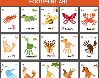 Handprint Alphabet Book Template, Preschool & Kindergarten Craft, DIY ...