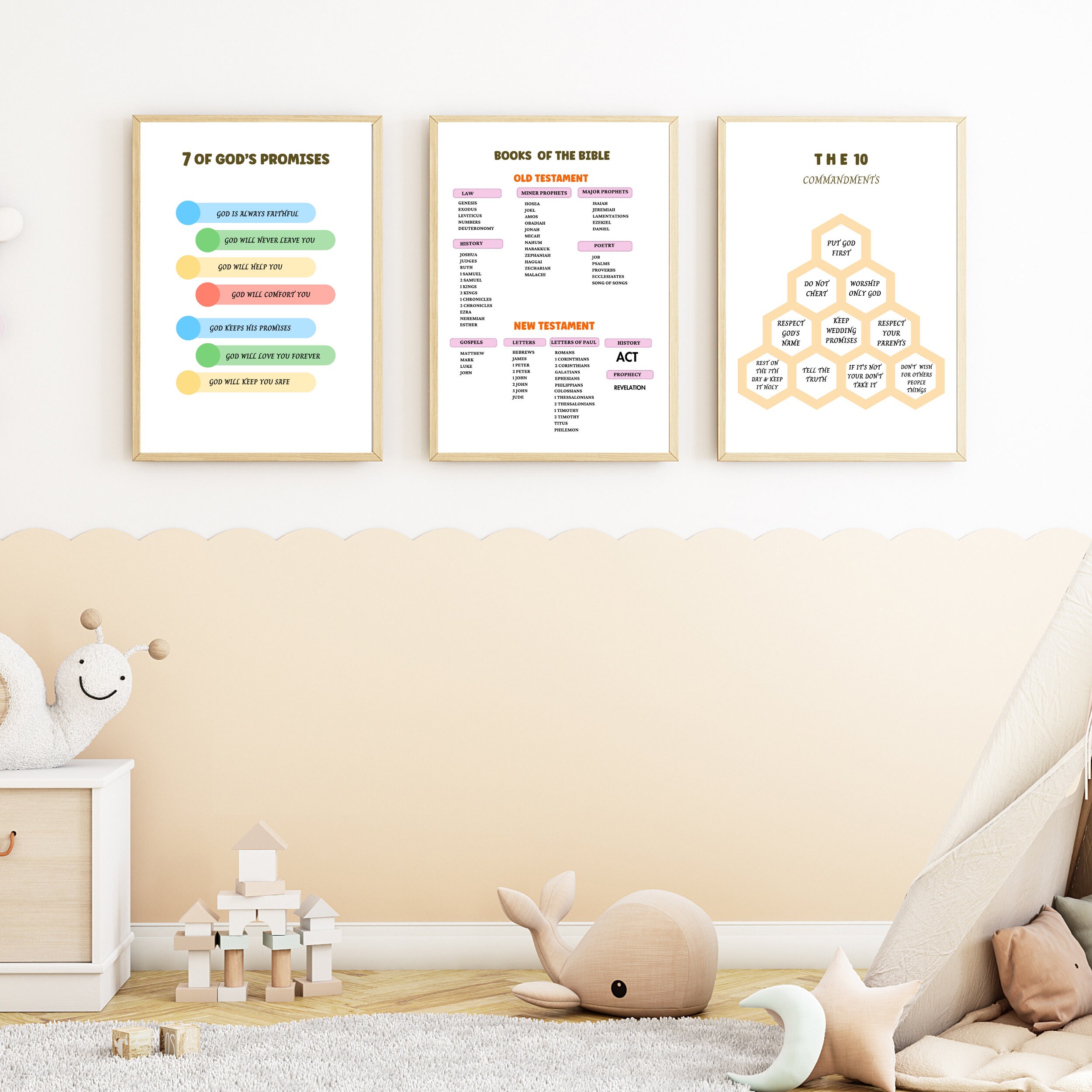 Christian Educational Posters Bundle Kids Bible Verse - Etsy