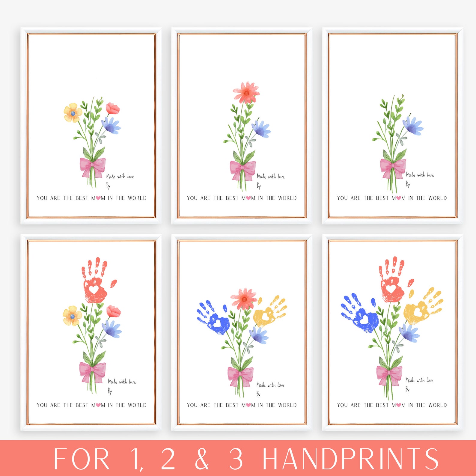 Mothers Day Handprint Craft Flower Handprint Art Birthday Activity ...