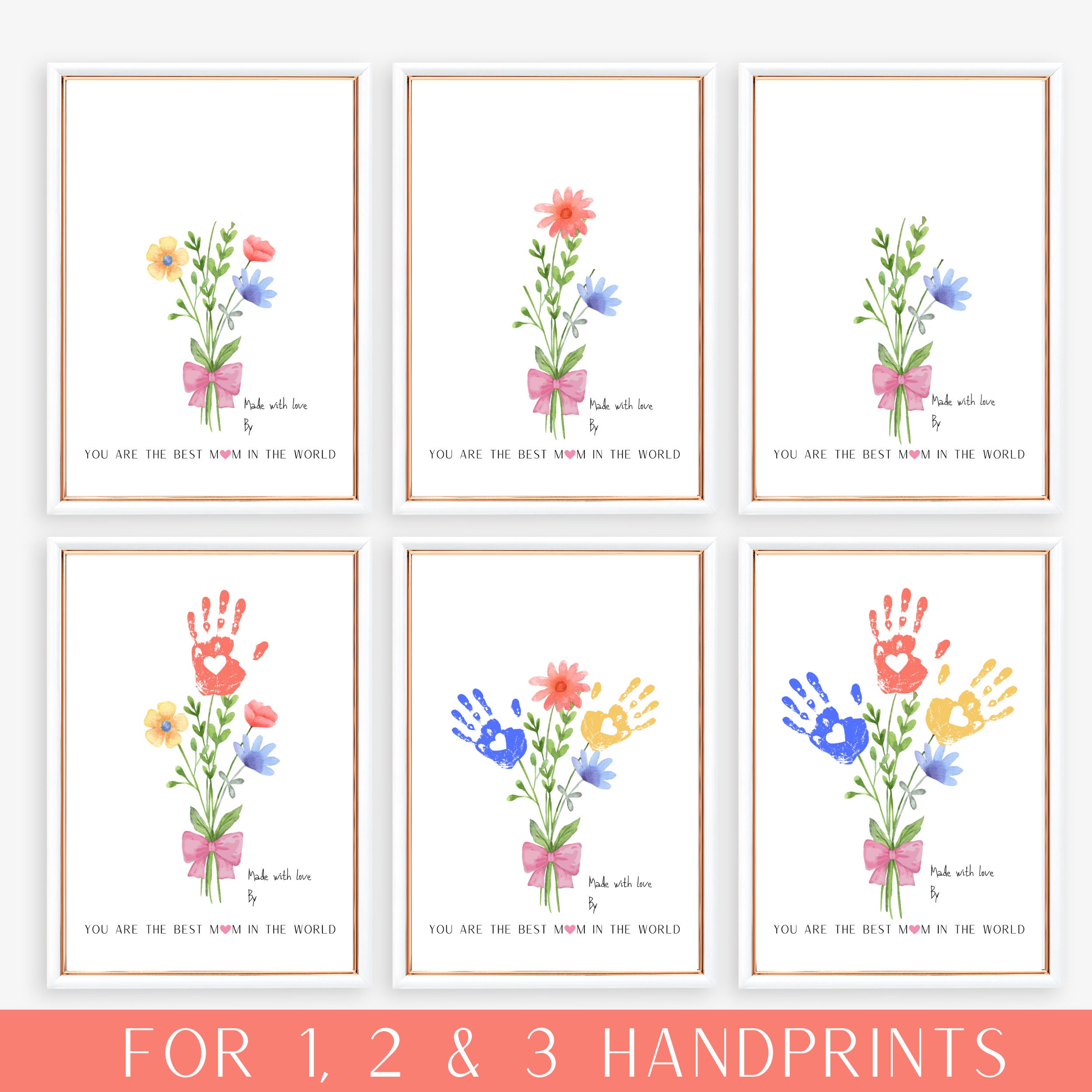 Mothers Day Handprint Craft Flower Handprint Art Birthday Activity ...