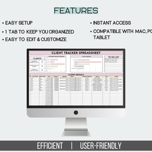 Client Tracker Spreadsheet for Google Sheets, Client Management, Business Tracker, Customer List ...