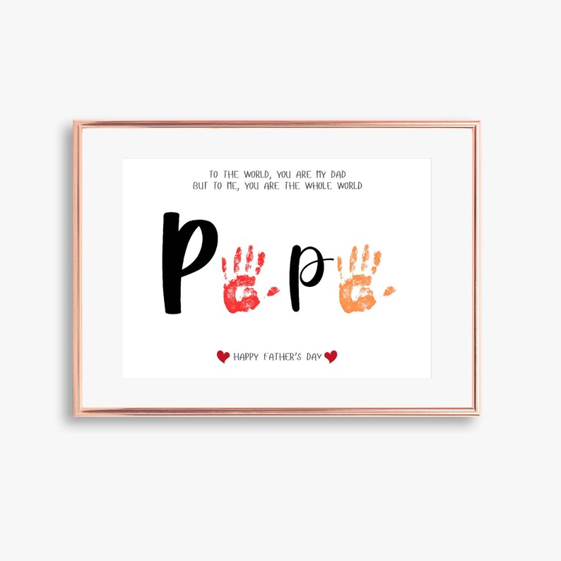 Papa Handprint Art: Father's Day Keepsake (digital Download) - Etsy