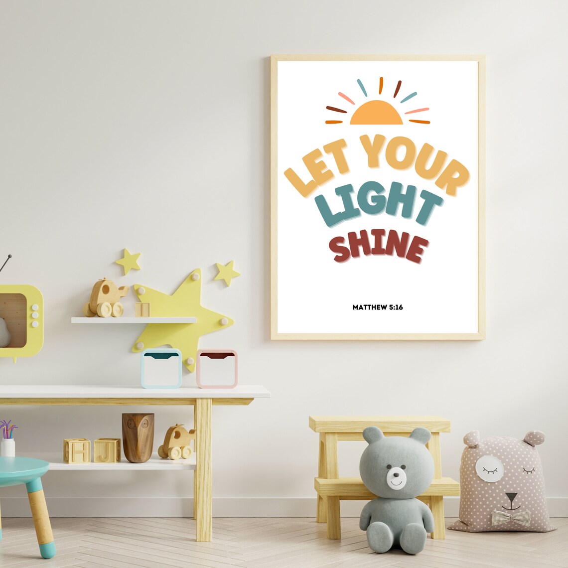 Kids Bible Verse Wall Art Prints: Sunday School Decor (set of 6 ...